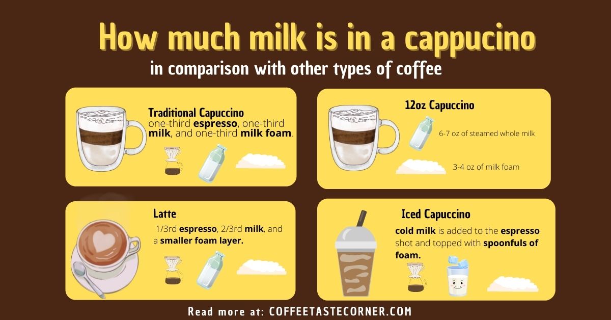 How Much Milk is in a Cappuccino ( #1 Complete Guide) - Coffee Taste Corner